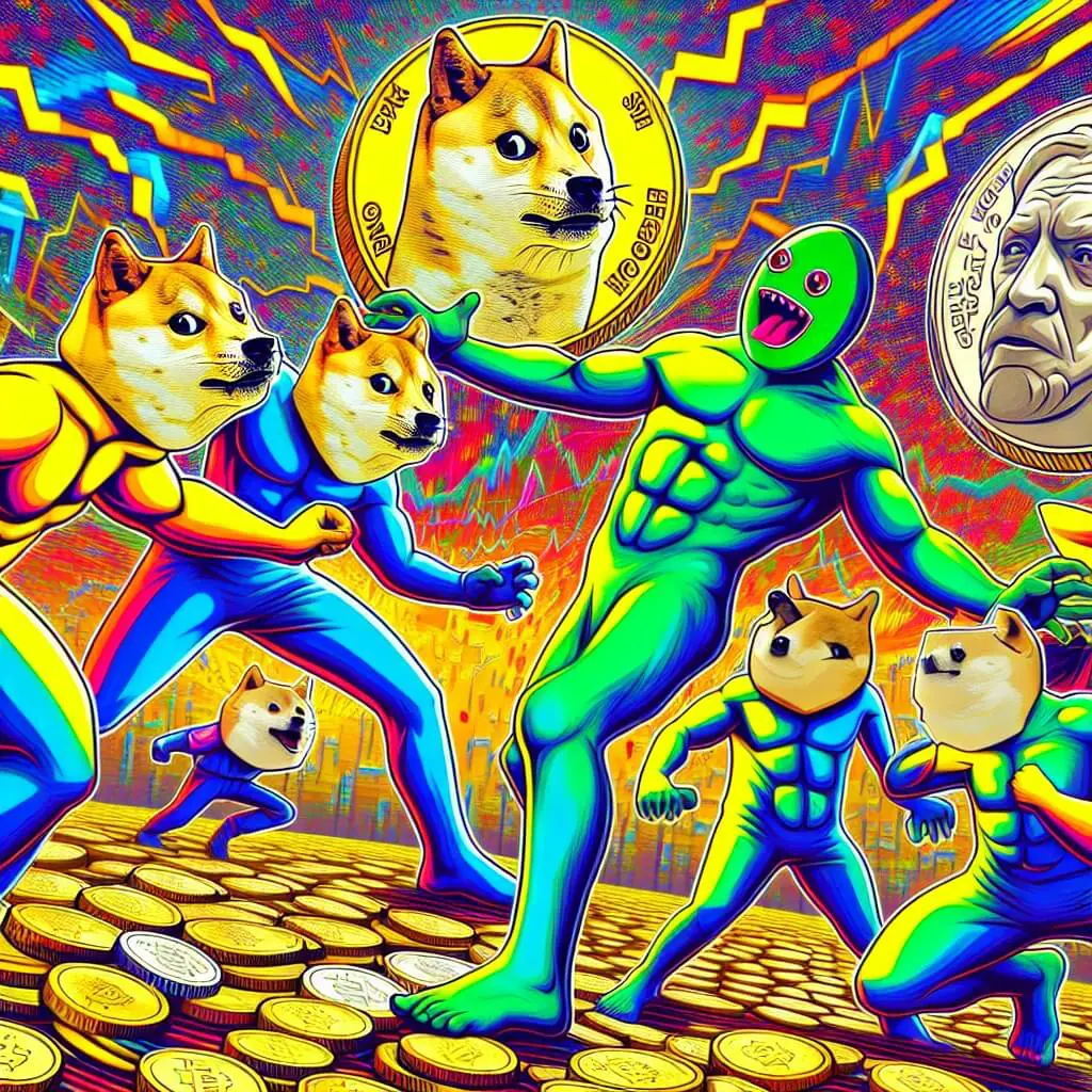 Memecoins in beeld: De kans van BONK tegen DOGE, SHIB en PEPE